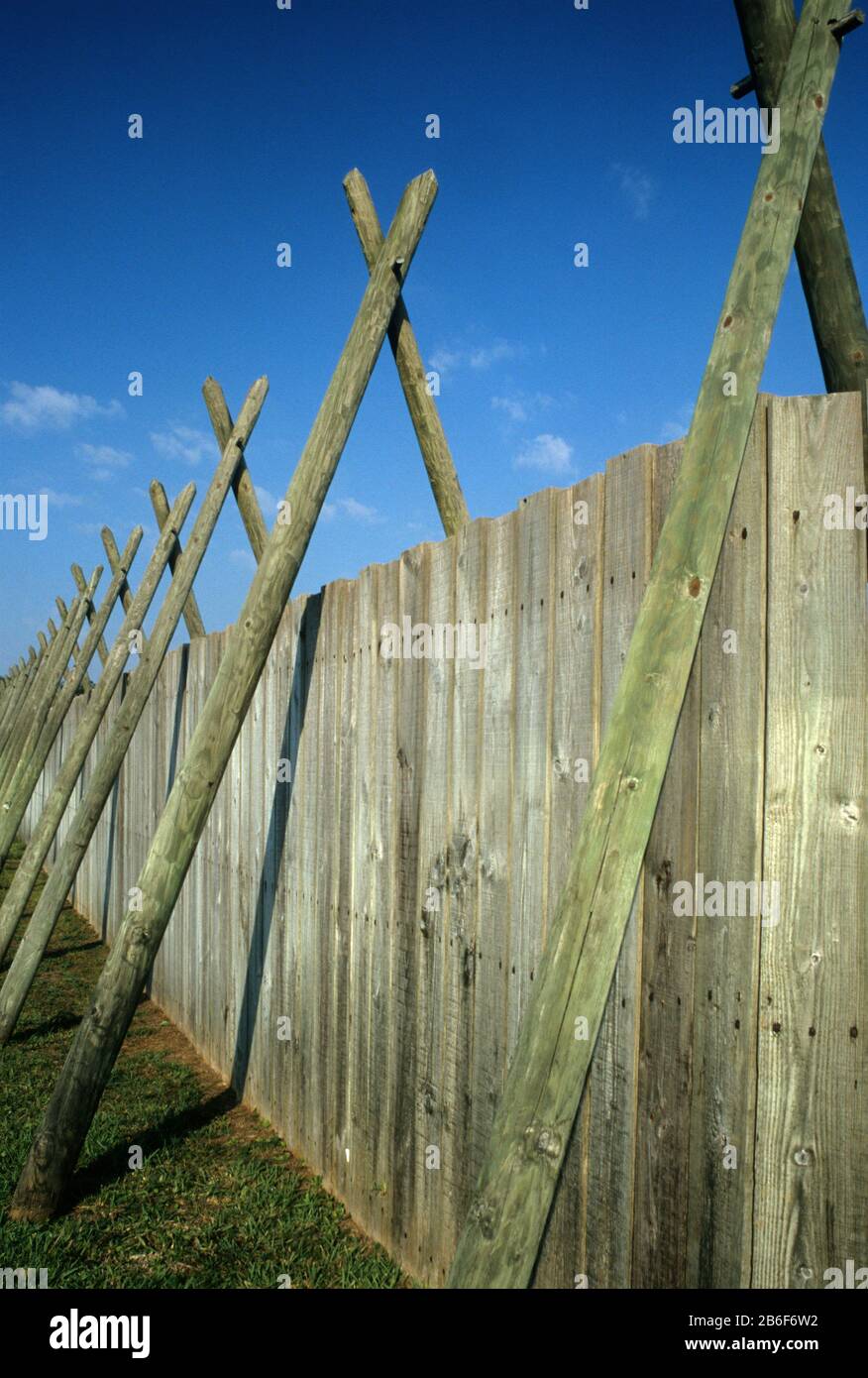 Fort Caroline replica wall, Fort Caroline National Monument, Florida ...