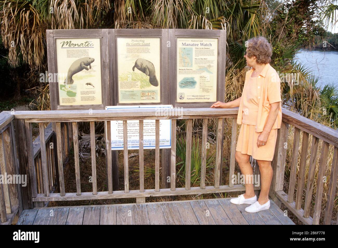 Manatee viewpoint at Haulover Canal, Merritt Island National Wildlife ...