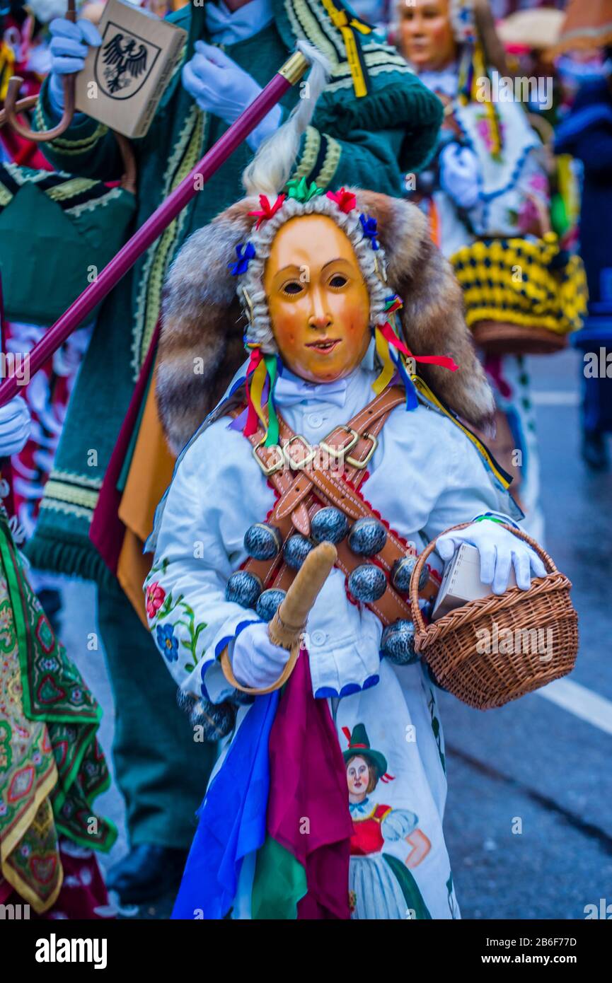 Participants in the Rottweil Carnival in Rottweil , Germany Stock Photo ...