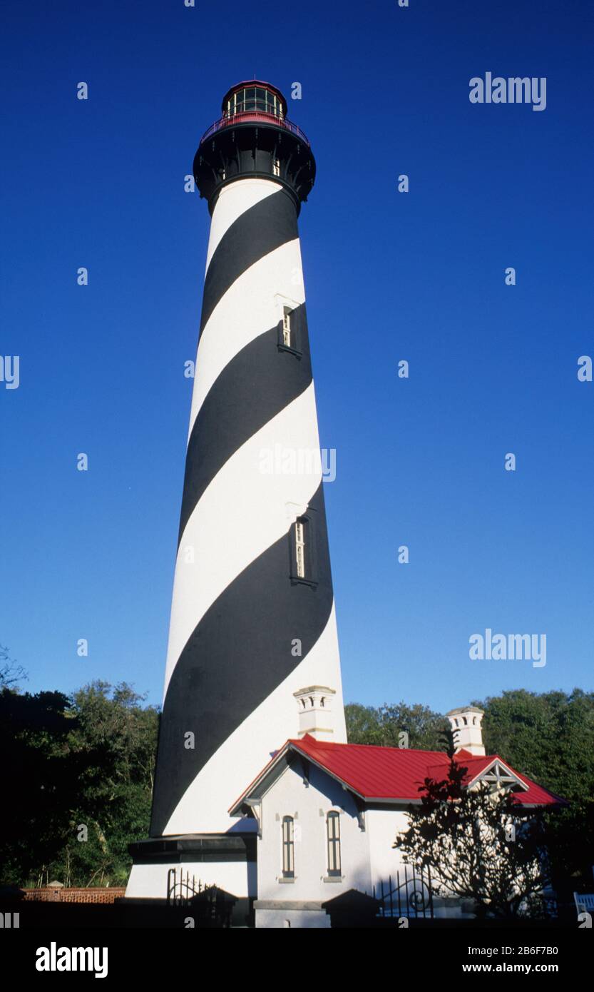 St Augustine Lighthouse, Lighthouse Park, St. Augustine, Florida Stock ...