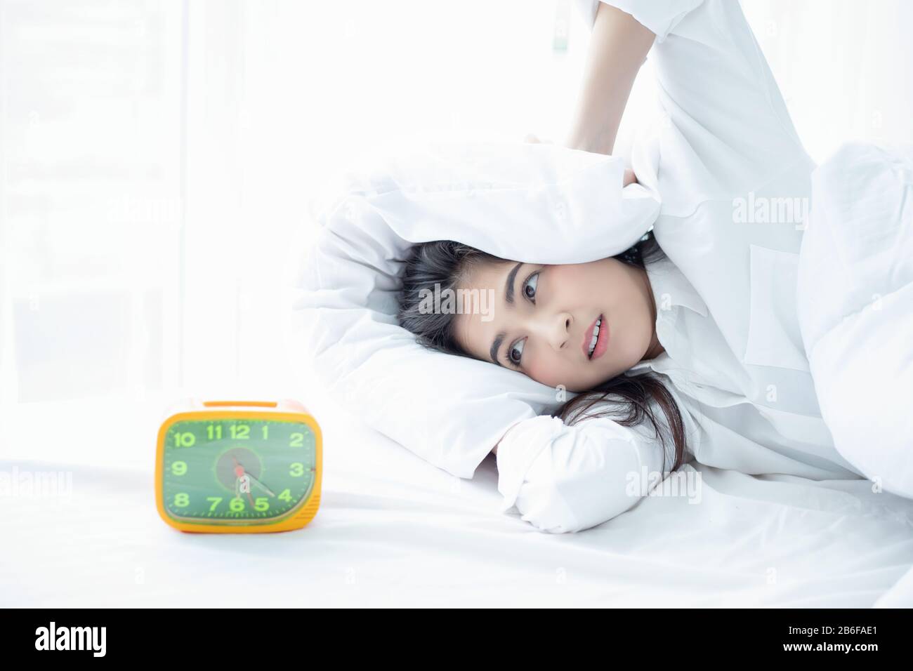 Woman having bad dream hi-res stock photography and images - Alamy