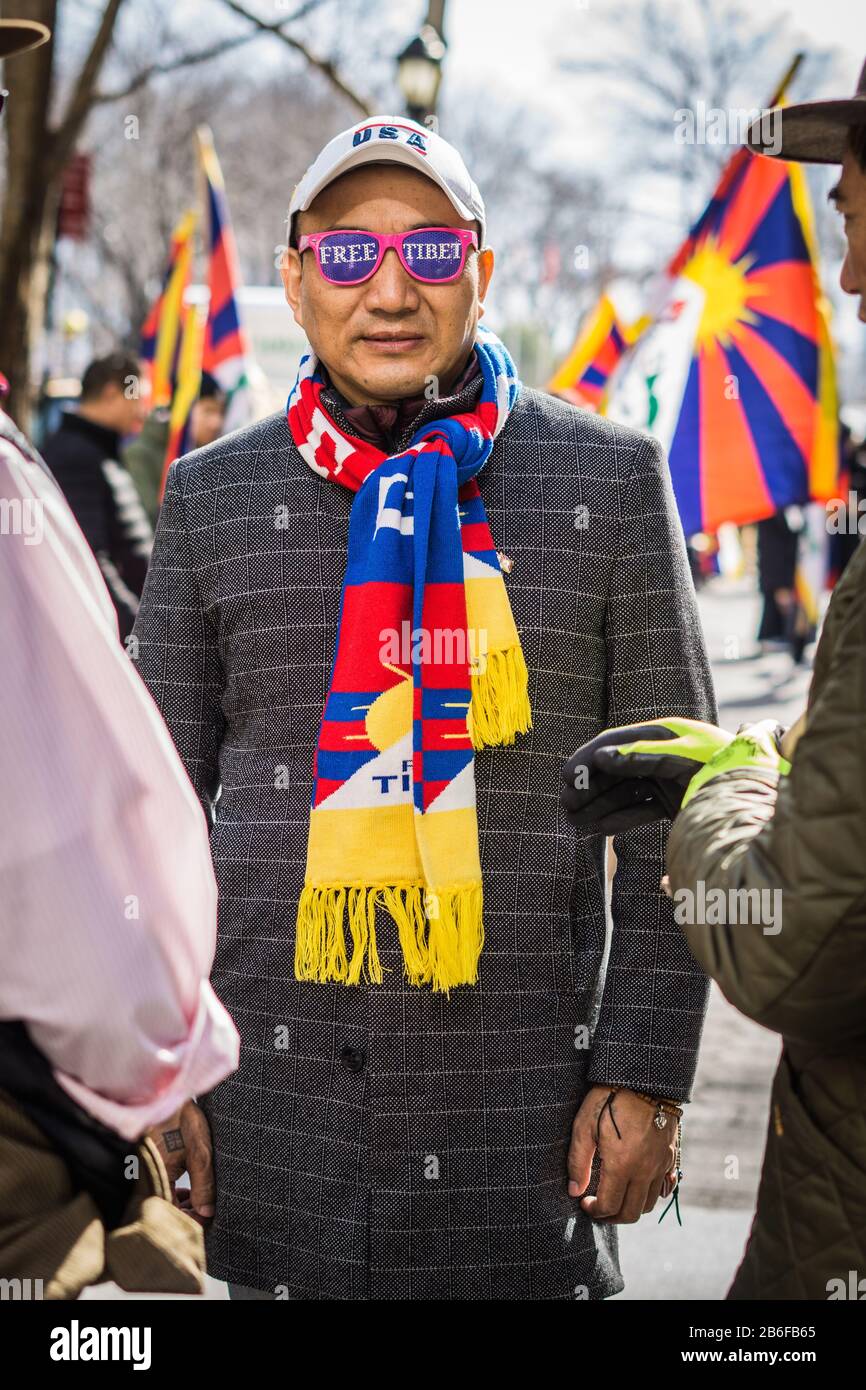 Tibetans National Uprising Day in New York City Stock Photo - Alamy