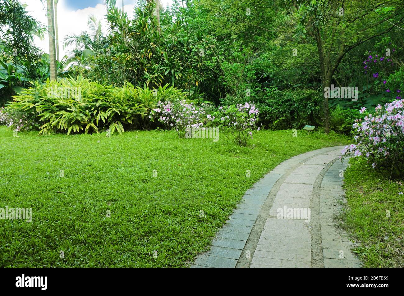 Footpath in outdoor public garden,Jiangmen,Guangdong,China Stock Photo ...