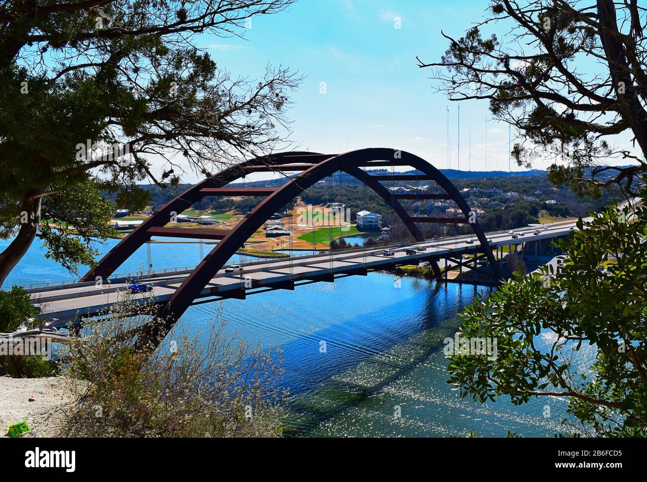 Pennybacker bridge in west Austin crossing lake Austin Stock Photo - Alamy