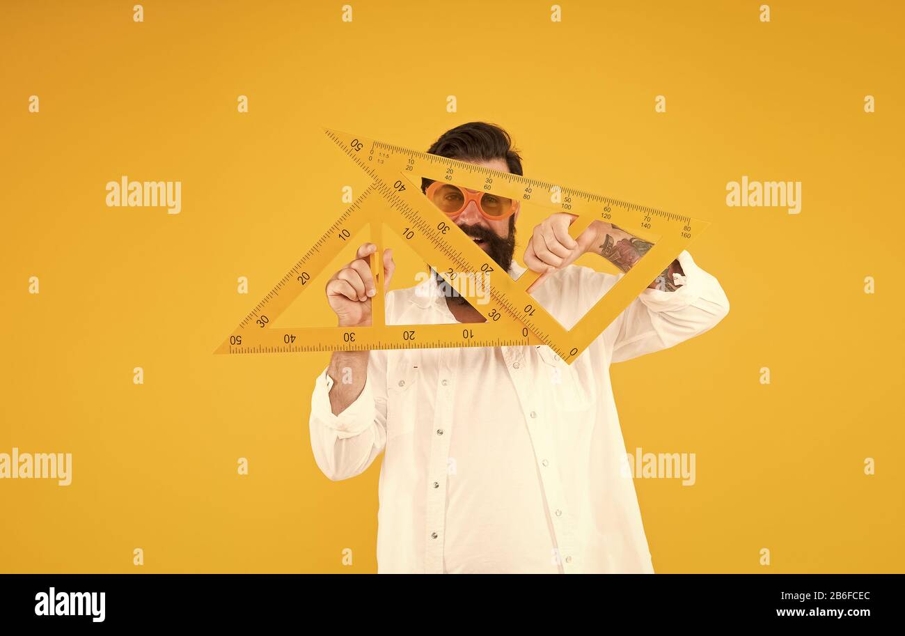 Too smart for school. Smart student of engineering faculty holding ...