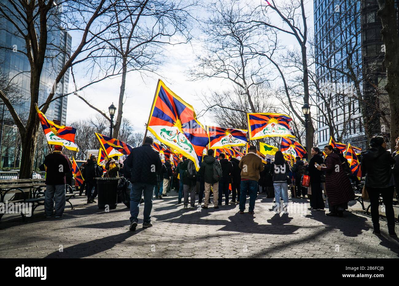 Tibetans National Uprising Day in New York City Stock Photo - Alamy