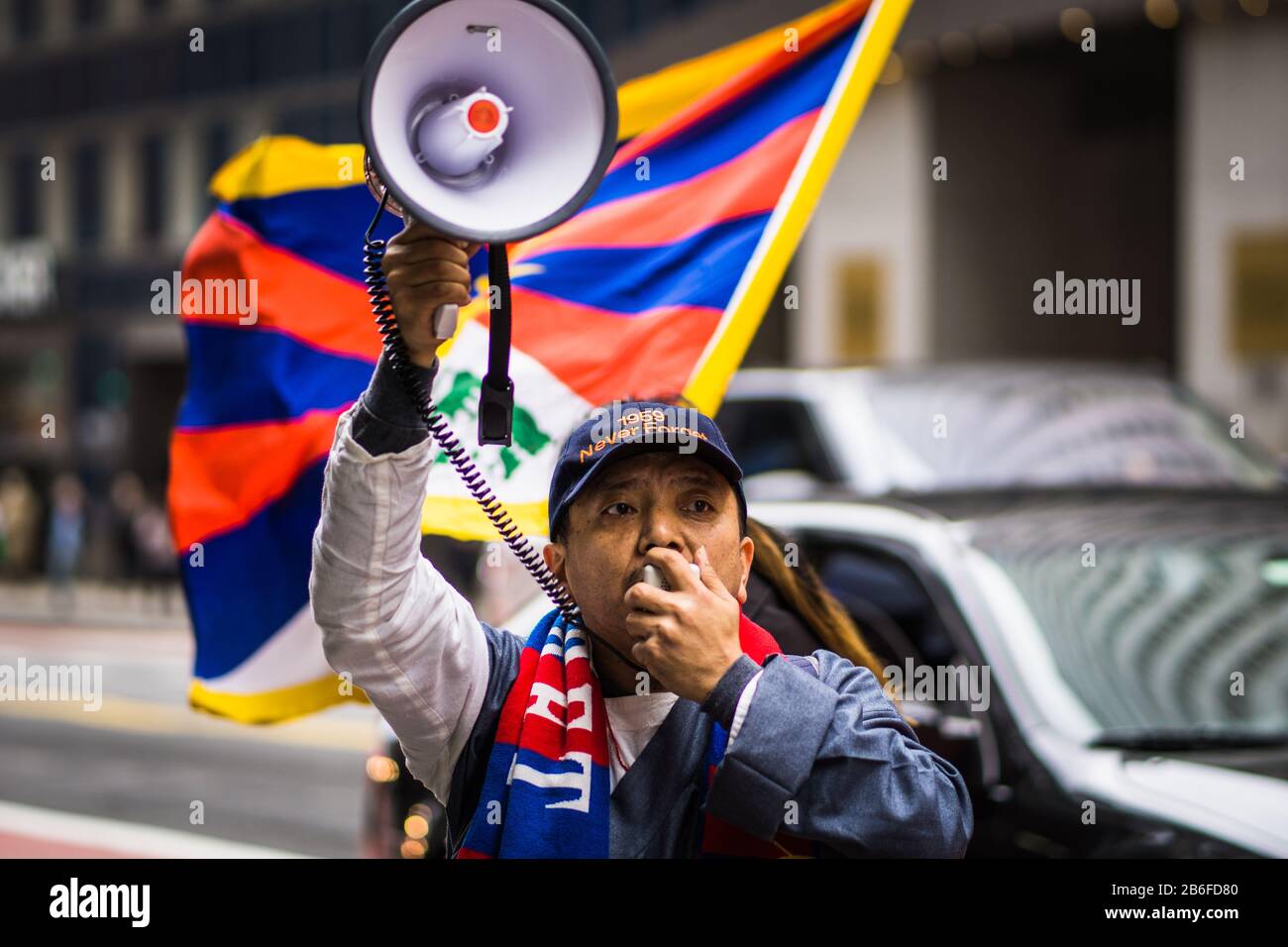 Tibetans National Uprising Day in New York City Stock Photo - Alamy
