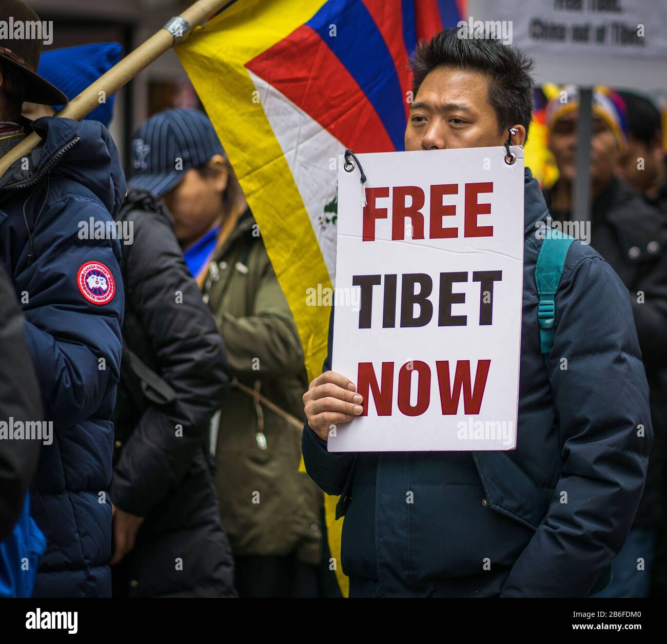 Tibetans National Uprising Day in New York City Stock Photo - Alamy