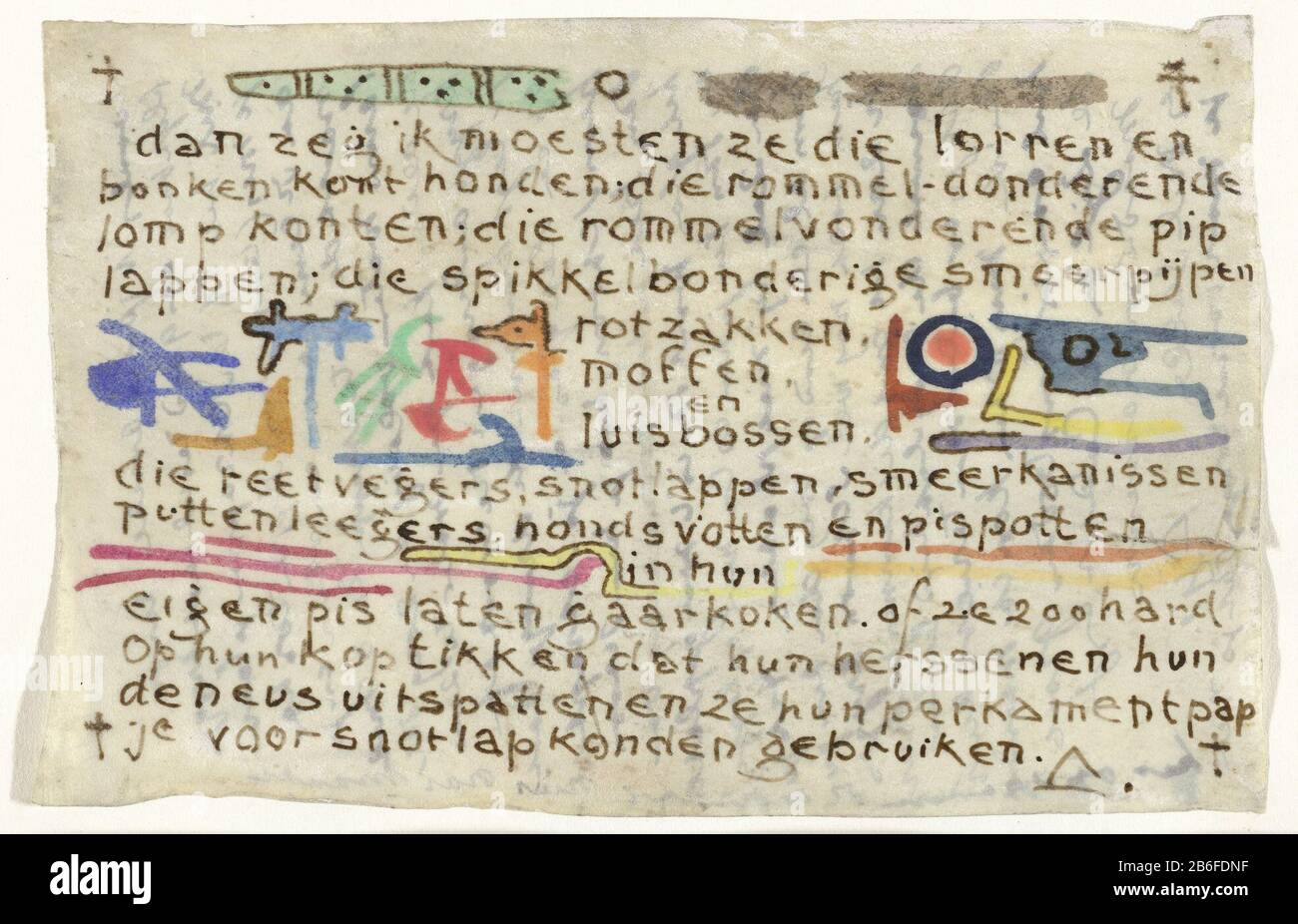 Letter with calligraphy Letter with calligraphy object type: Drawing ...