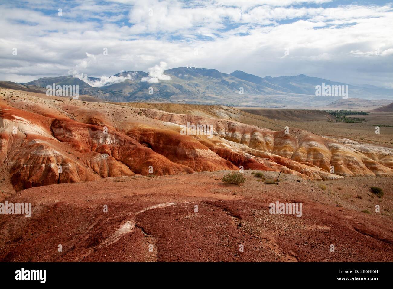 altai canyon steppe and mountains at background Stock Photo - Alamy