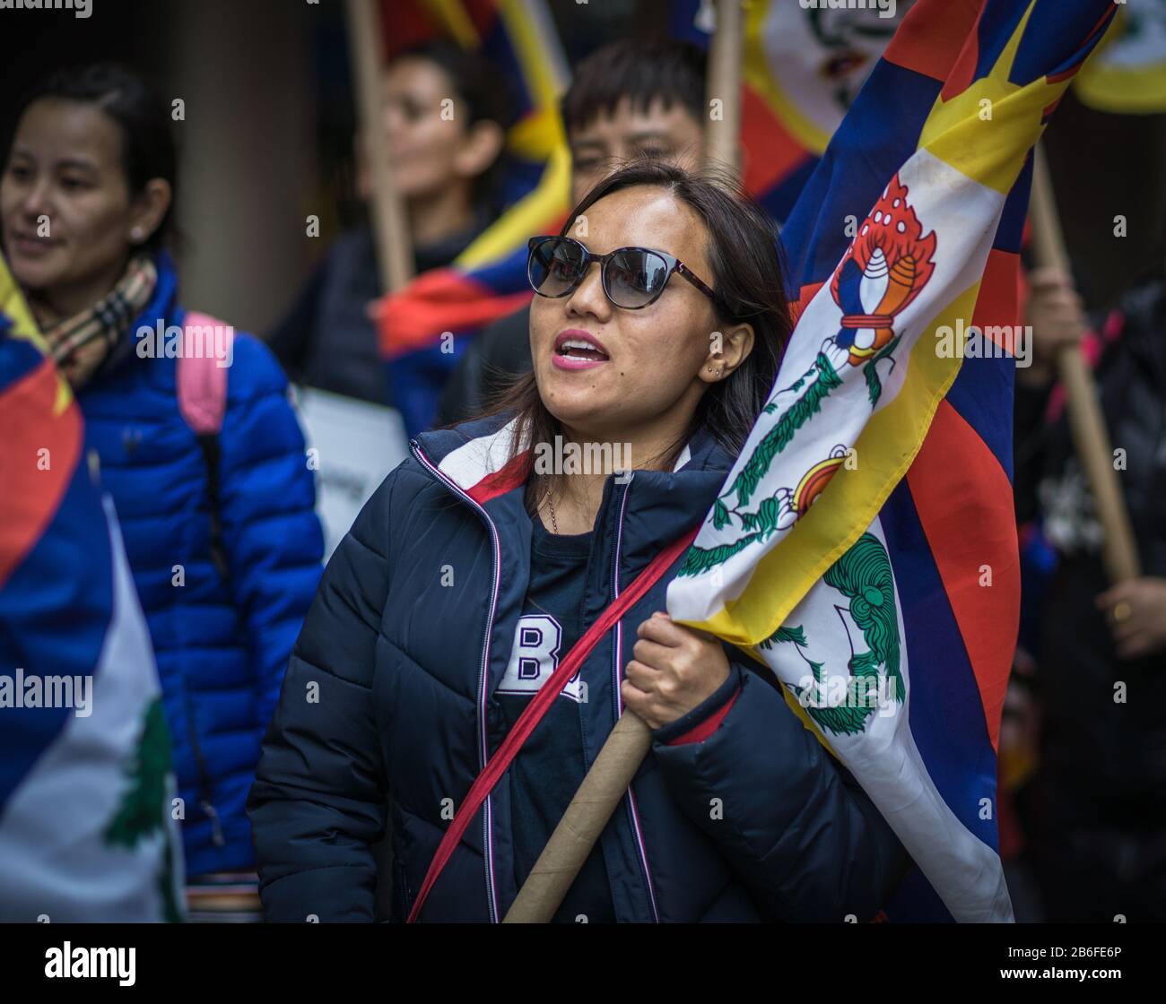 Tibetans National Uprising Day in New York City Stock Photo - Alamy