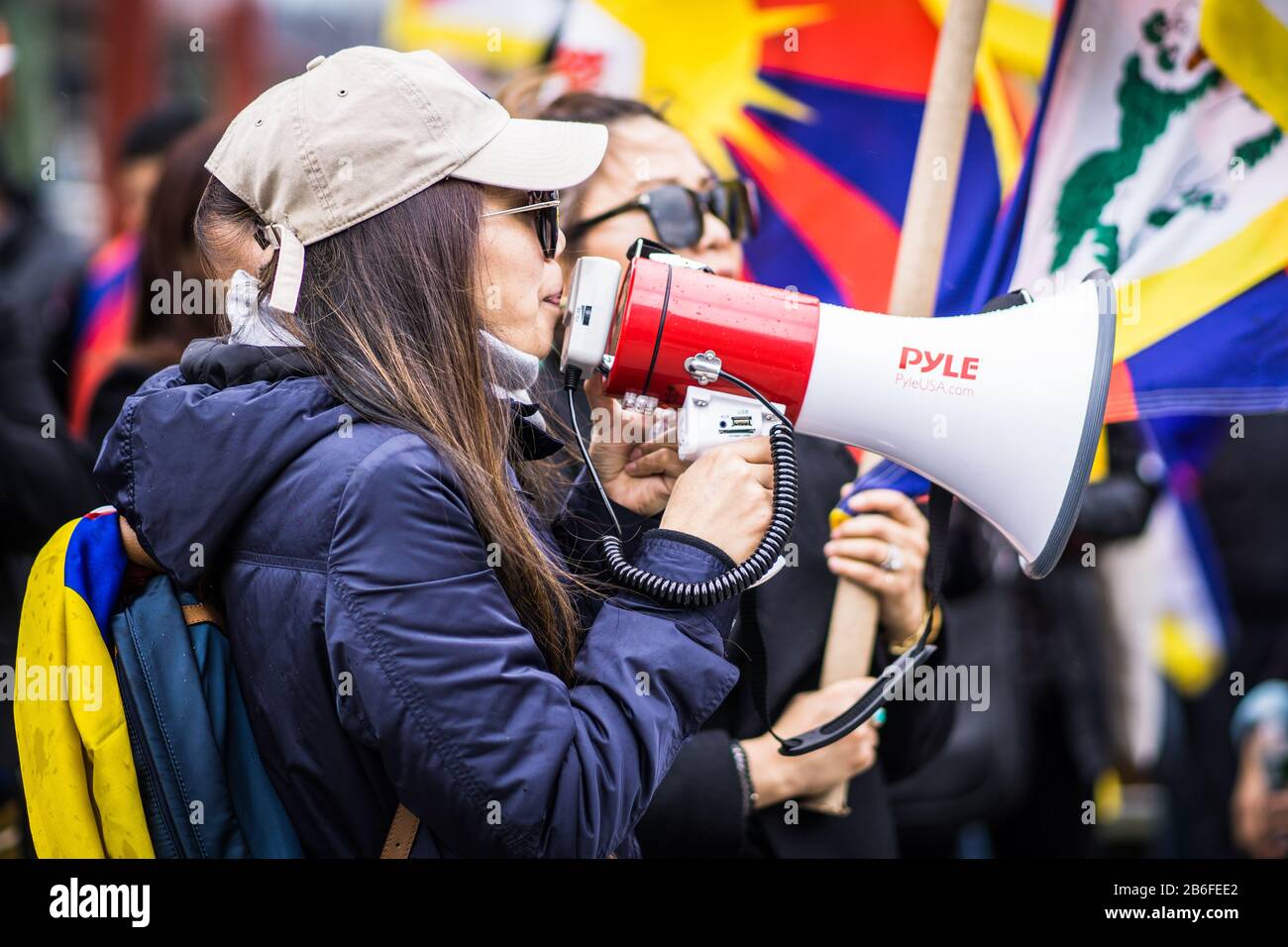 Tibetans National Uprising Day in New York City Stock Photo - Alamy
