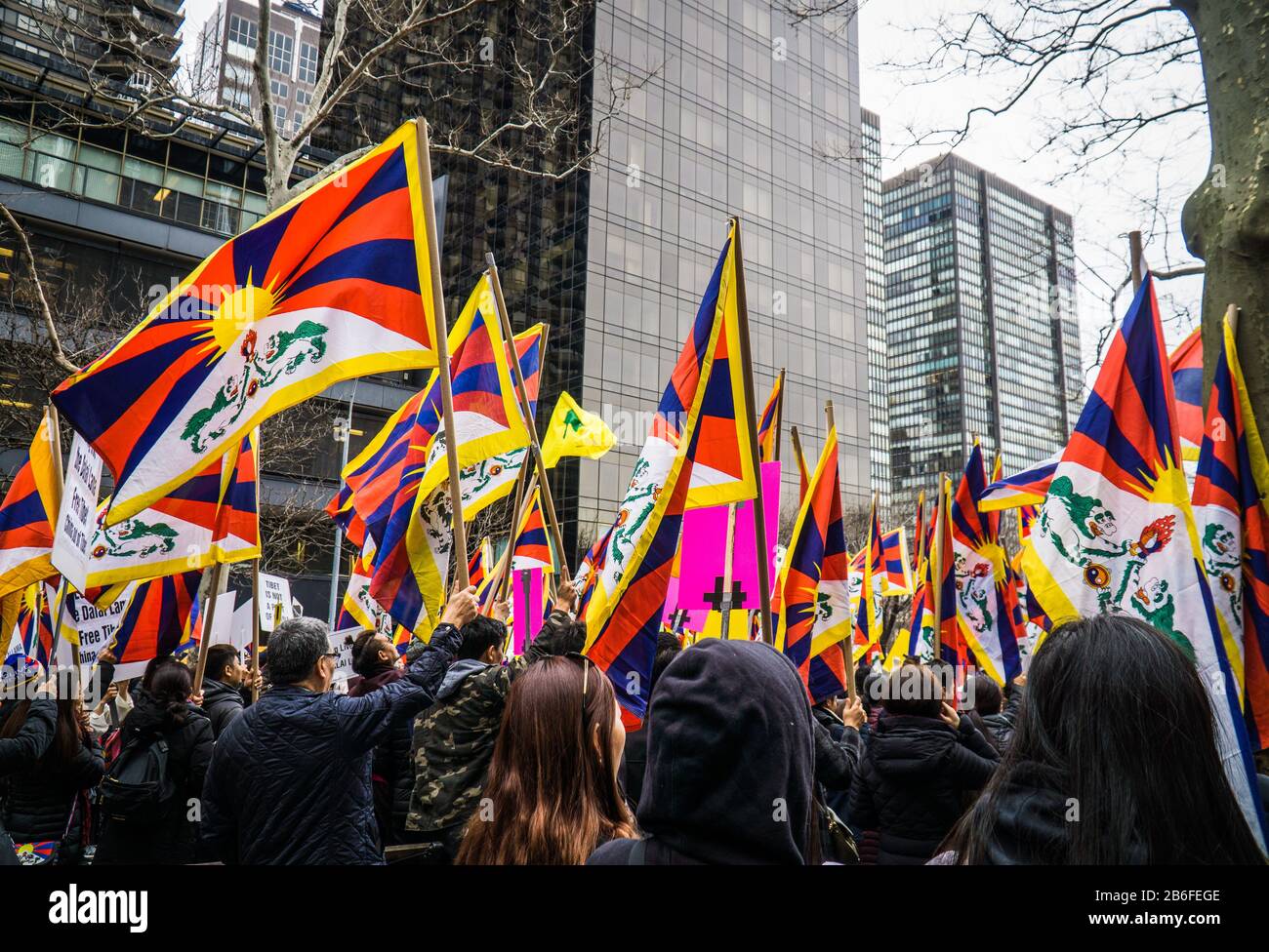 Tibetans National Uprising Day in New York City Stock Photo - Alamy