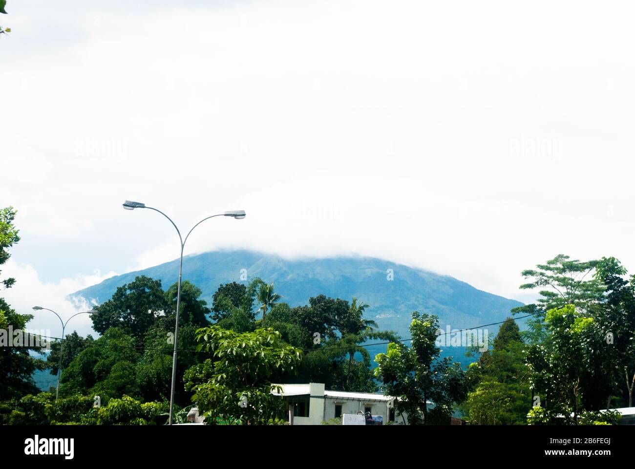 Mount Merapi is one of the active volcanoes in Indonesia Stock Photo ...
