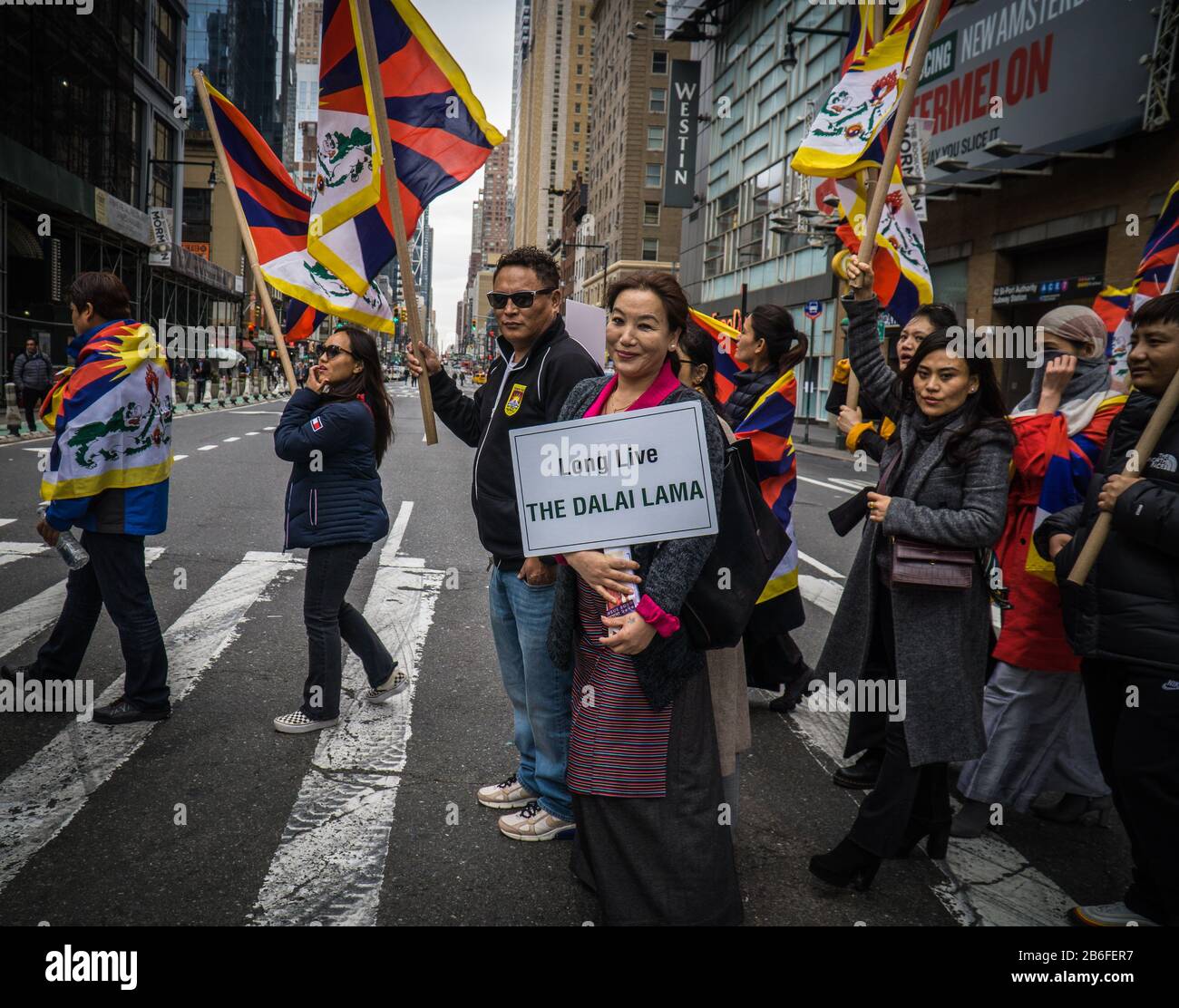 Tibetans National Uprising Day in New York City Stock Photo - Alamy