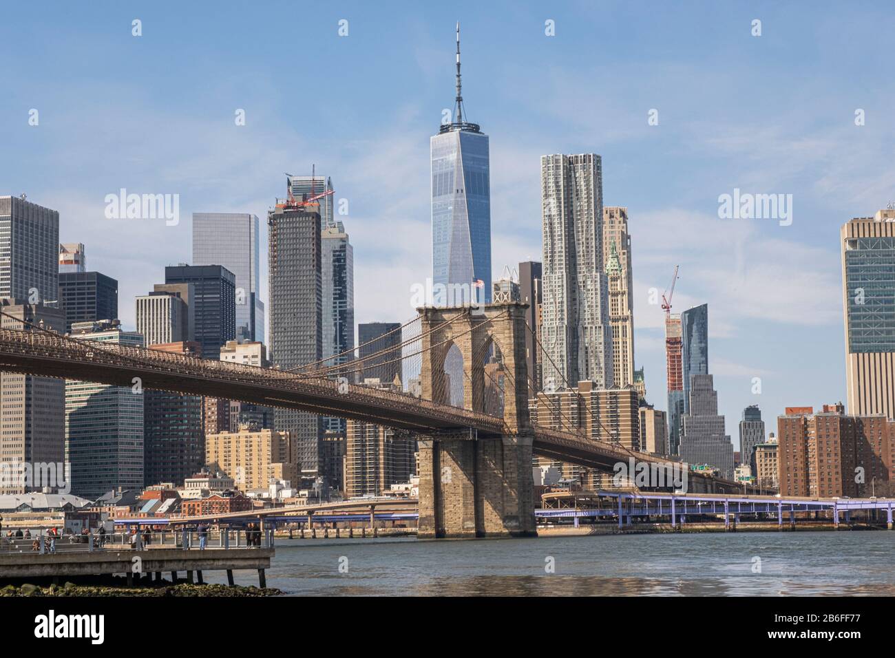 Different angles of the Brooklyn bridge Stock Photo - Alamy