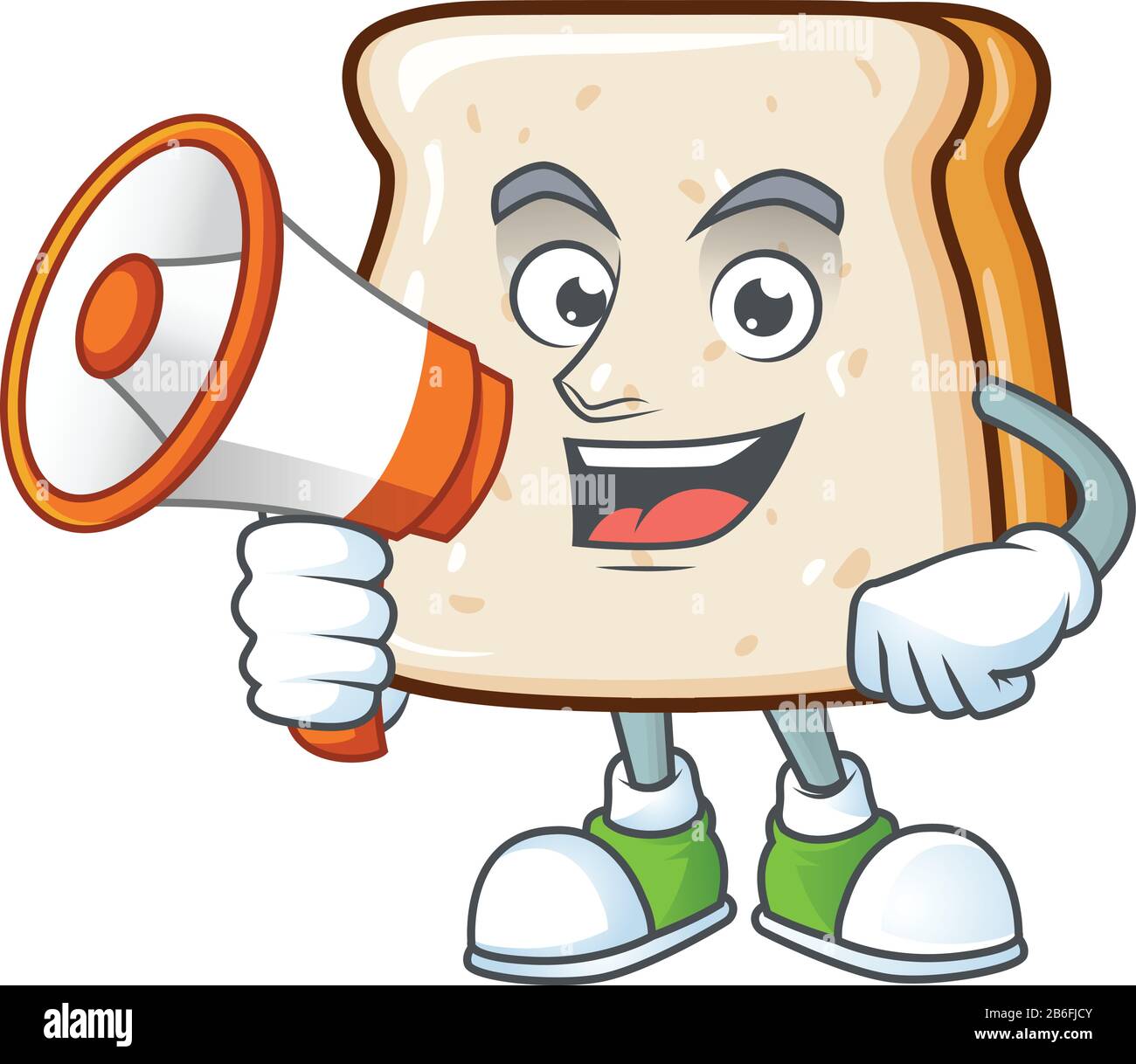 A picture of slice of bread with a megaphone Stock Vector Image & Art ...