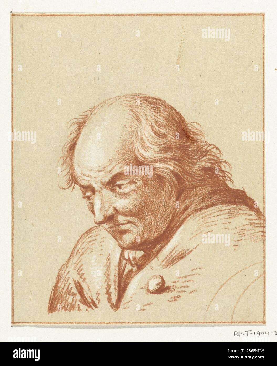 Bust of man, looking down Bust of man, looking down object type ...