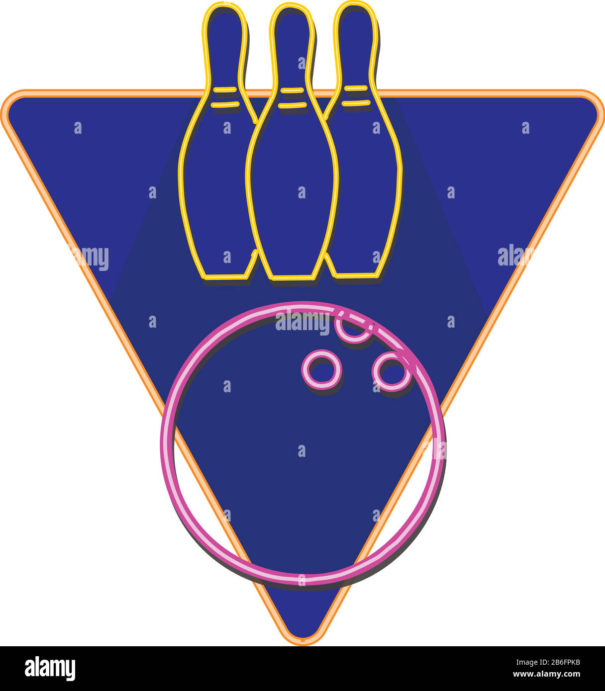 Neon bowling sign Cut Out Stock Images & Pictures - Alamy