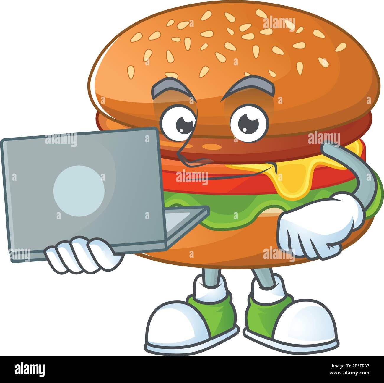 Computer junk food student Stock Vector Images - Alamy