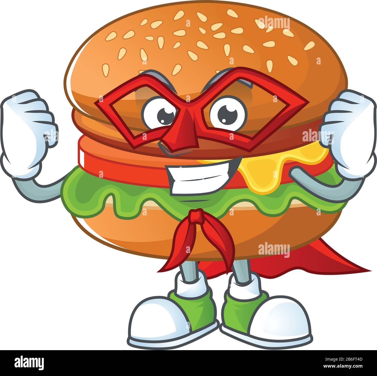 Hamburger Cartoon Character