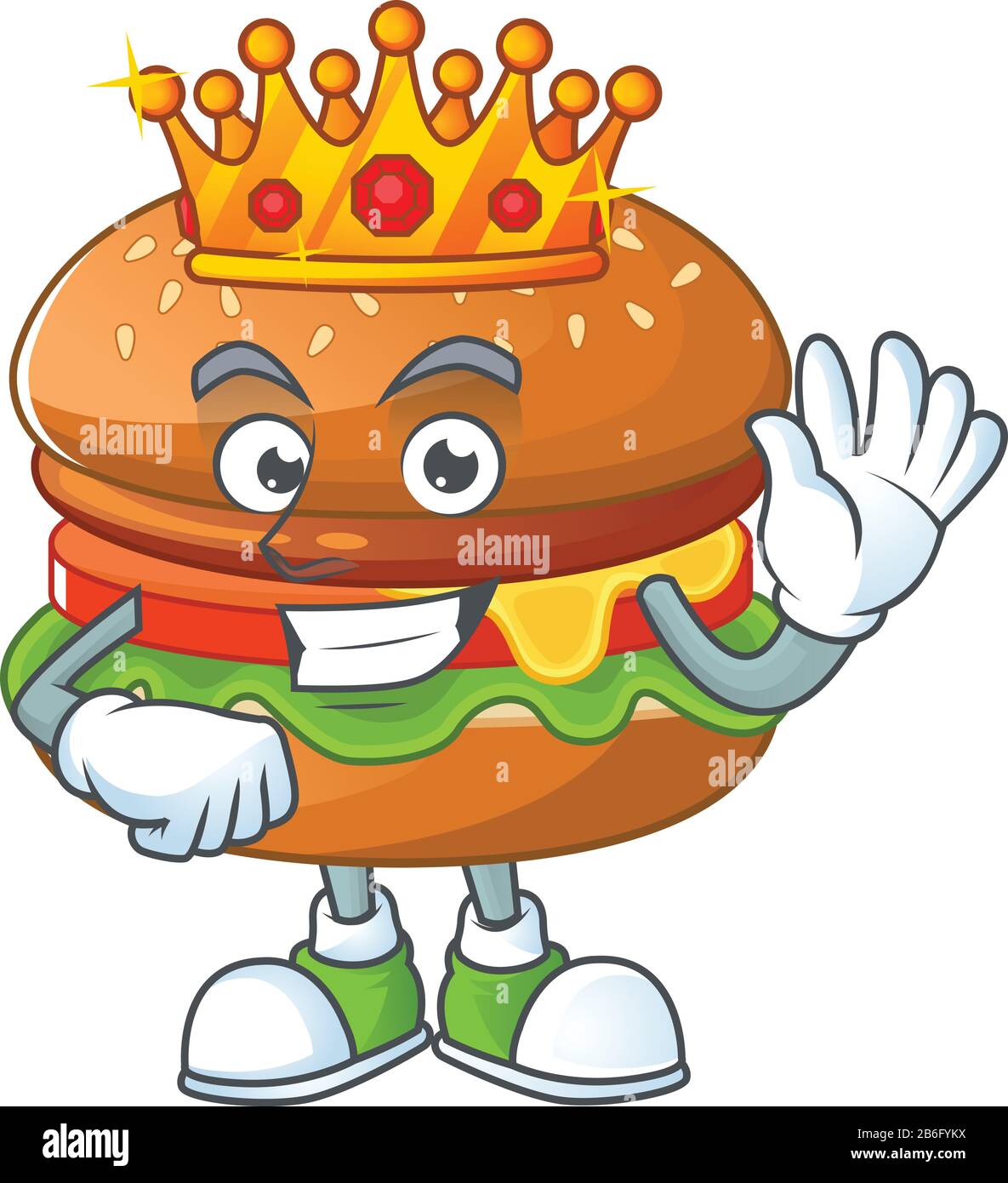 Hamburger Cartoon Character