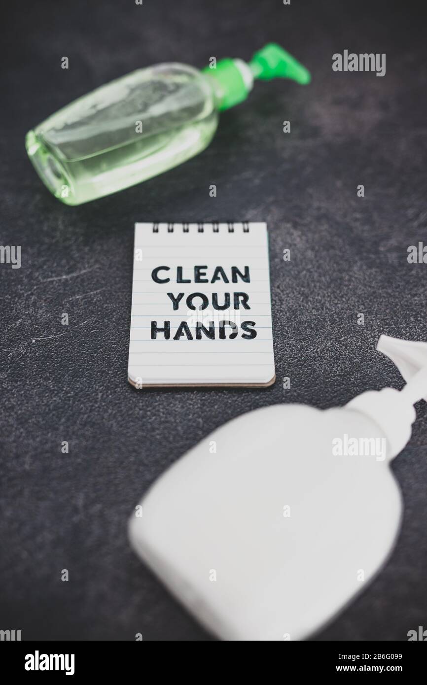 keep your hands clean to fight bacteria and viruses conceptual still ...
