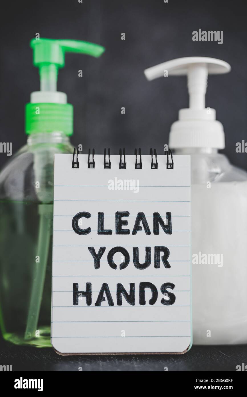 keep your hands clean to fight bacteria and viruses conceptual still ...