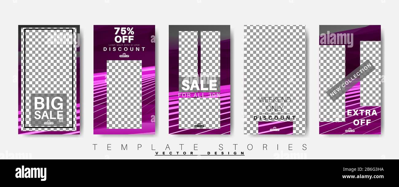 Editable Stories background template. Vector Design for social media ...