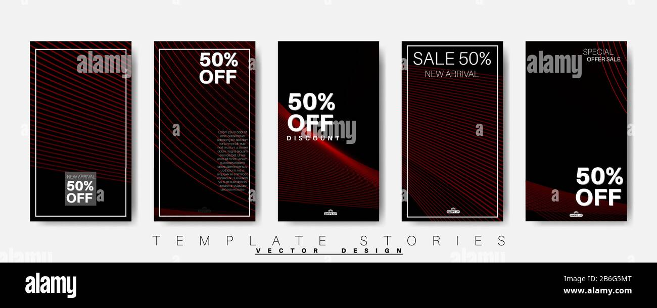 Editable Stories background template. Vector Design for social media ...