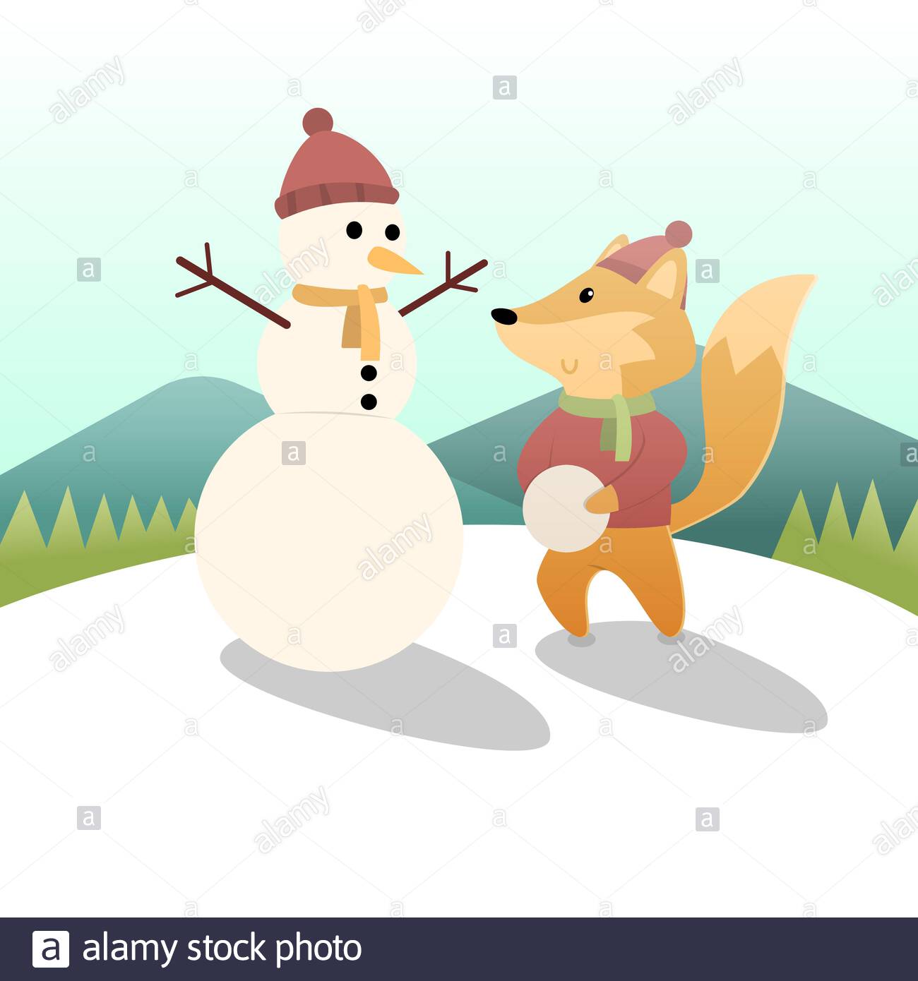 Snow Mountain Cartoon Design High Resolution Stock Photography and ...