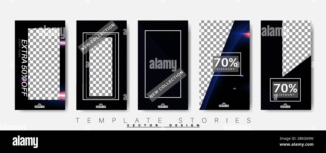 Editable Stories background template. Vector Design for social media ...