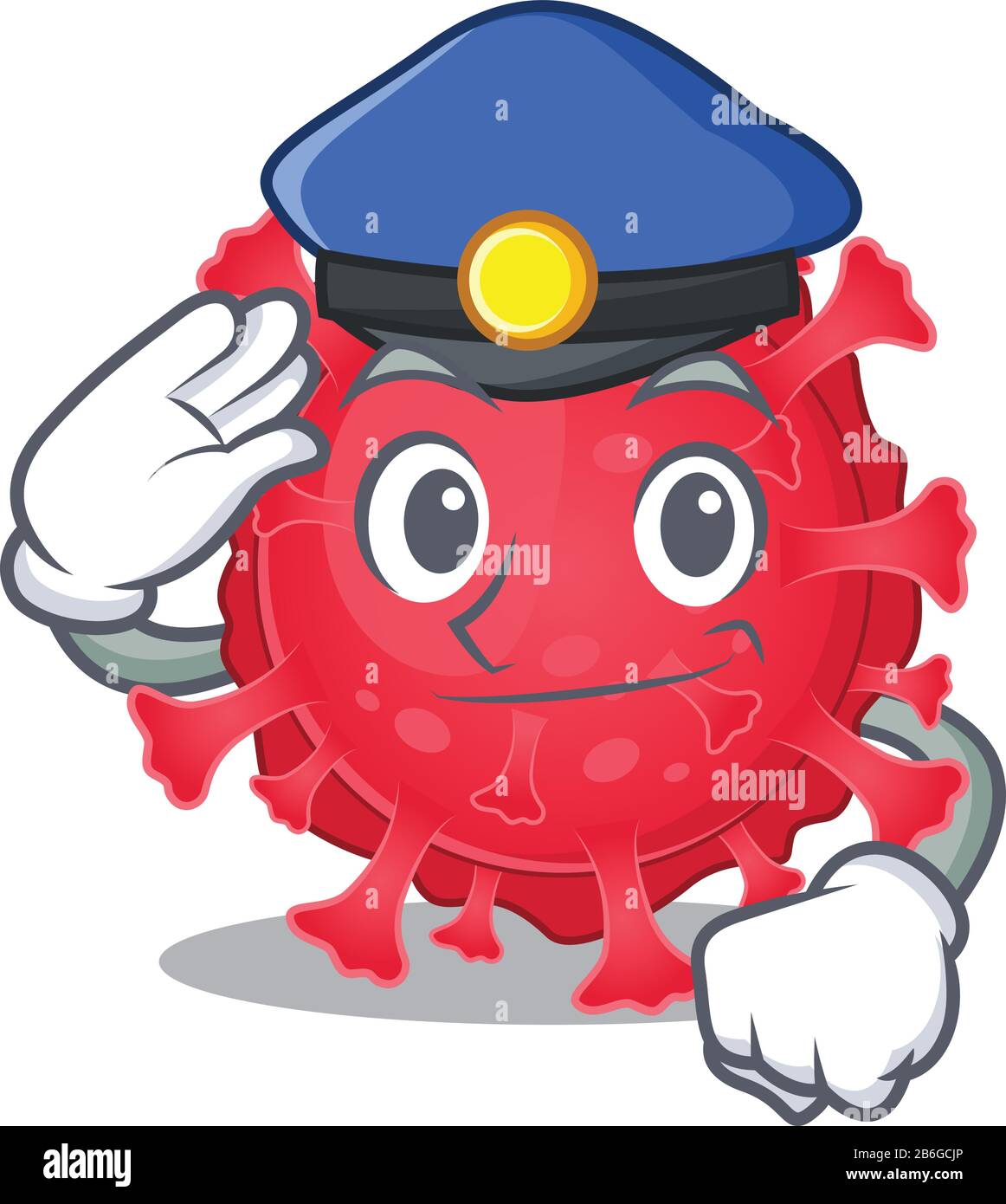 A picture of coronavirus substance performed as a Police officer Stock ...