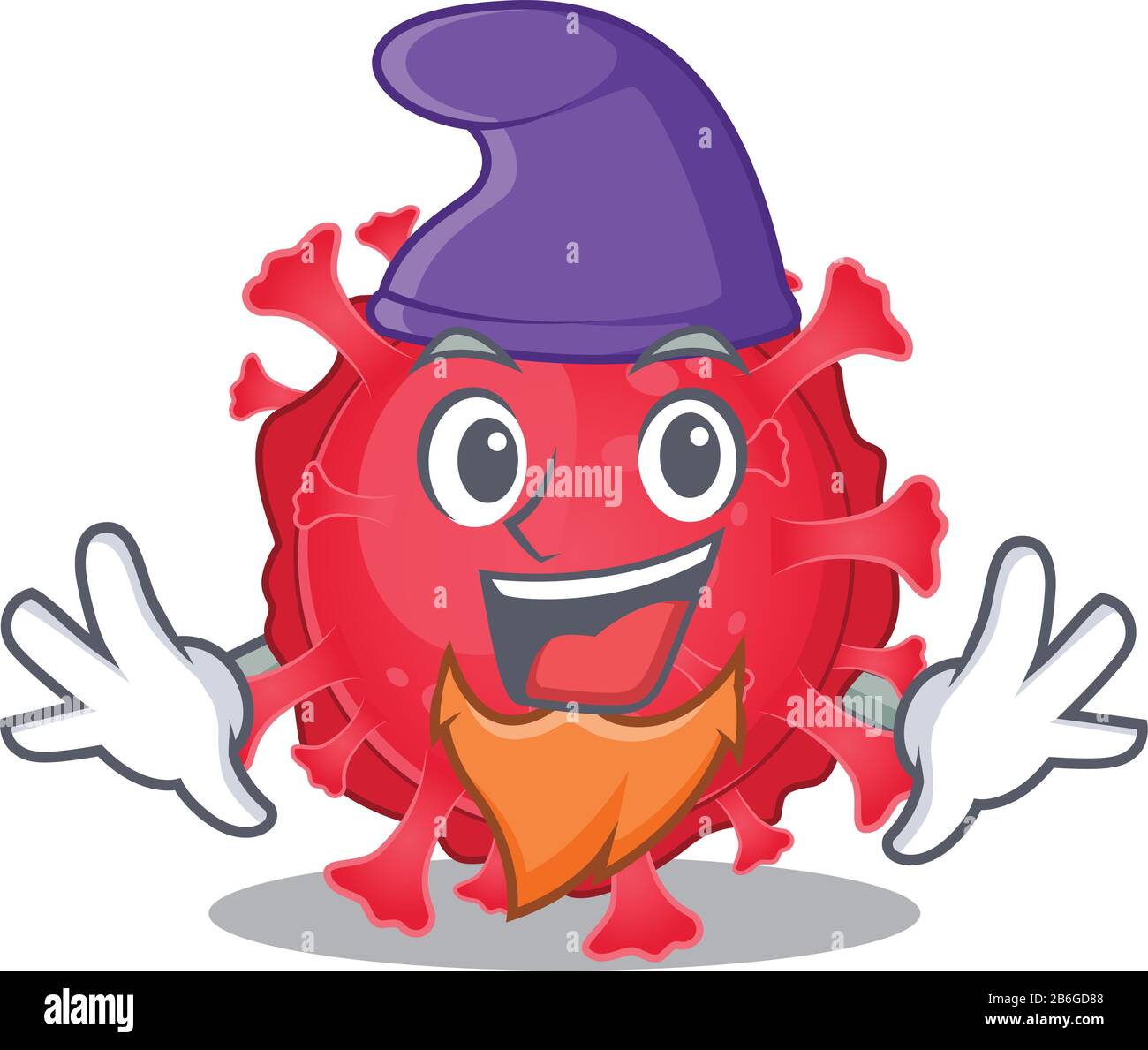 Cute and funny coronavirus substance cartoon character dressed as an ...