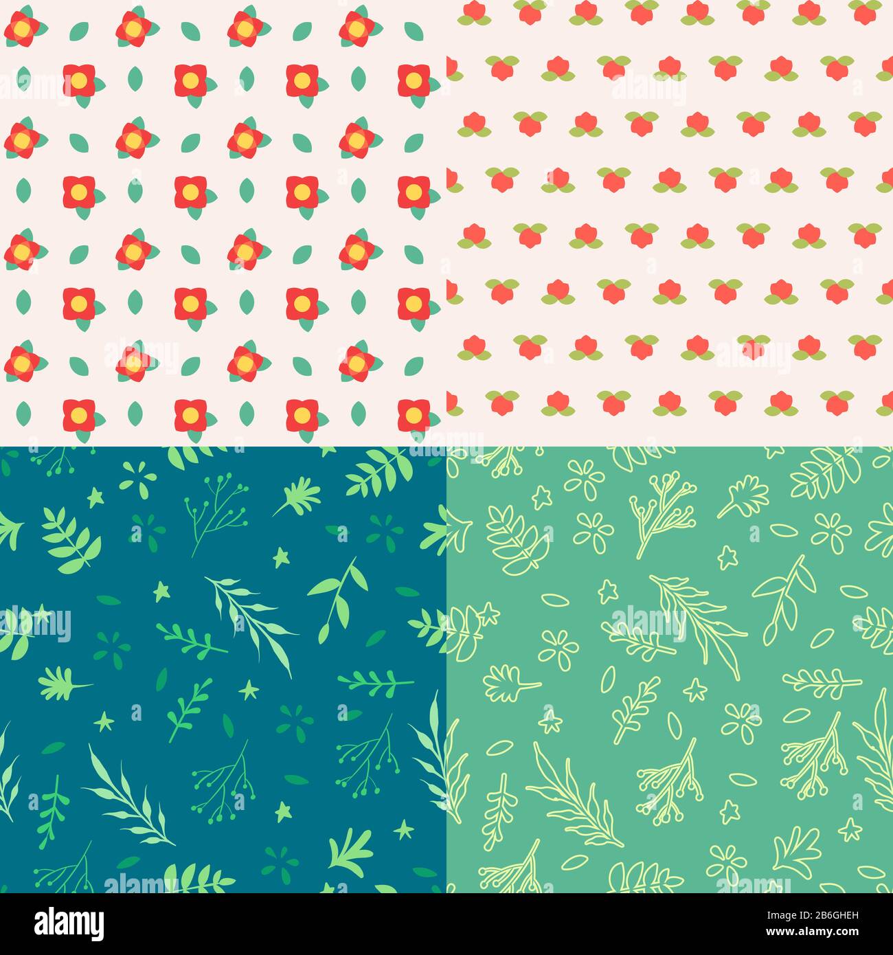 Premium floral illustration Stock Vector Images - Alamy