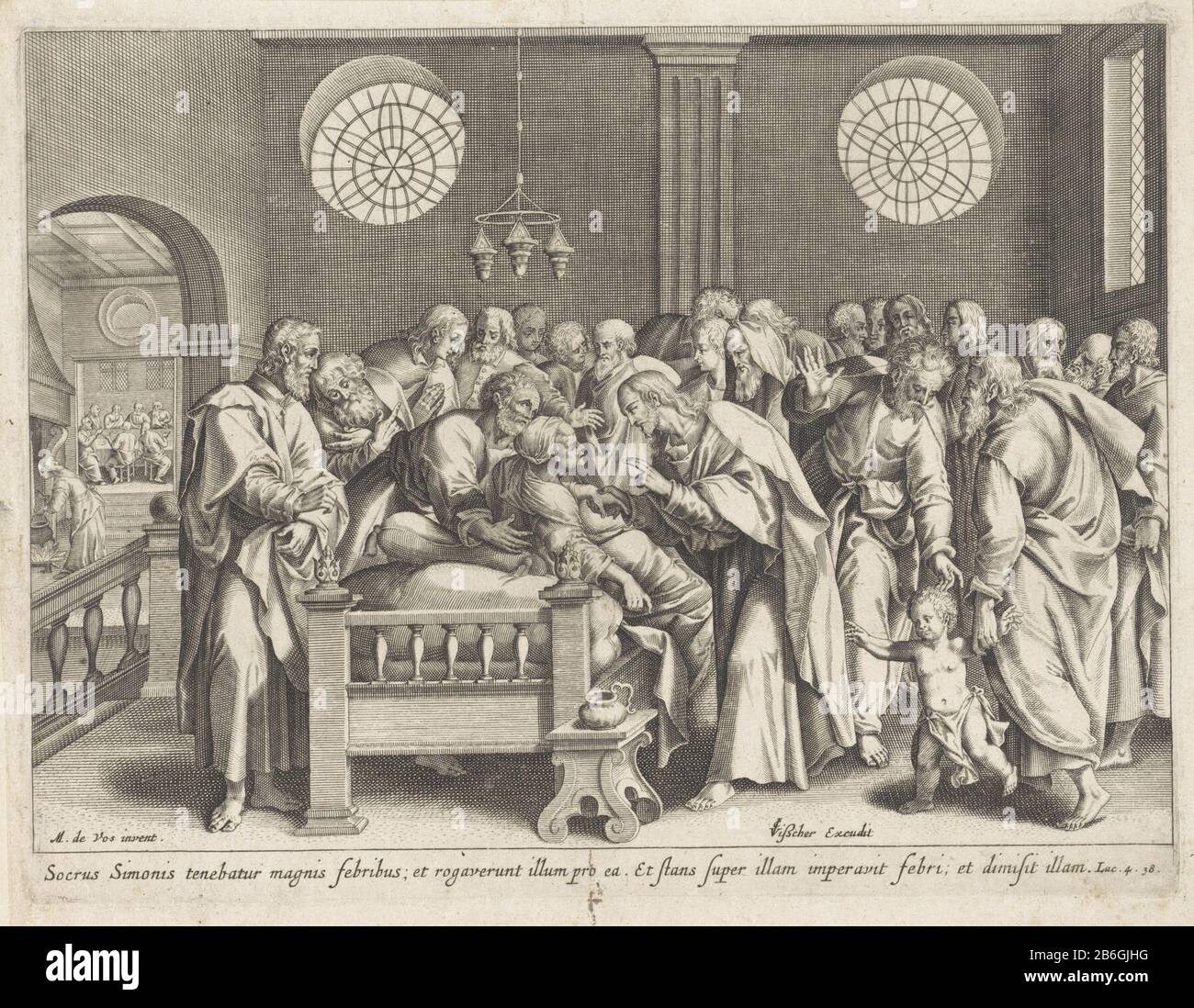 Christ heals Peter's mother-RP-P-OB-68126 Christ stands at the bedside ...