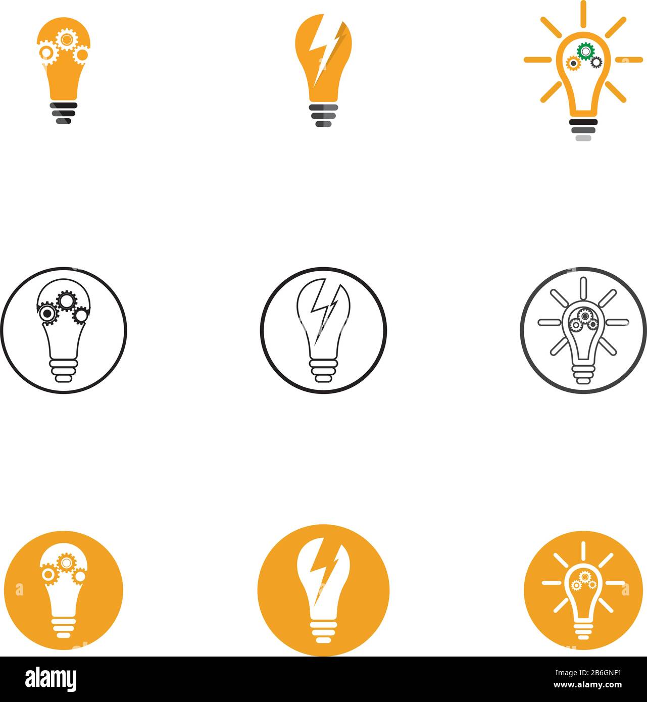 Bulb logo vector ilustration template Stock Vector Image & Art - Alamy