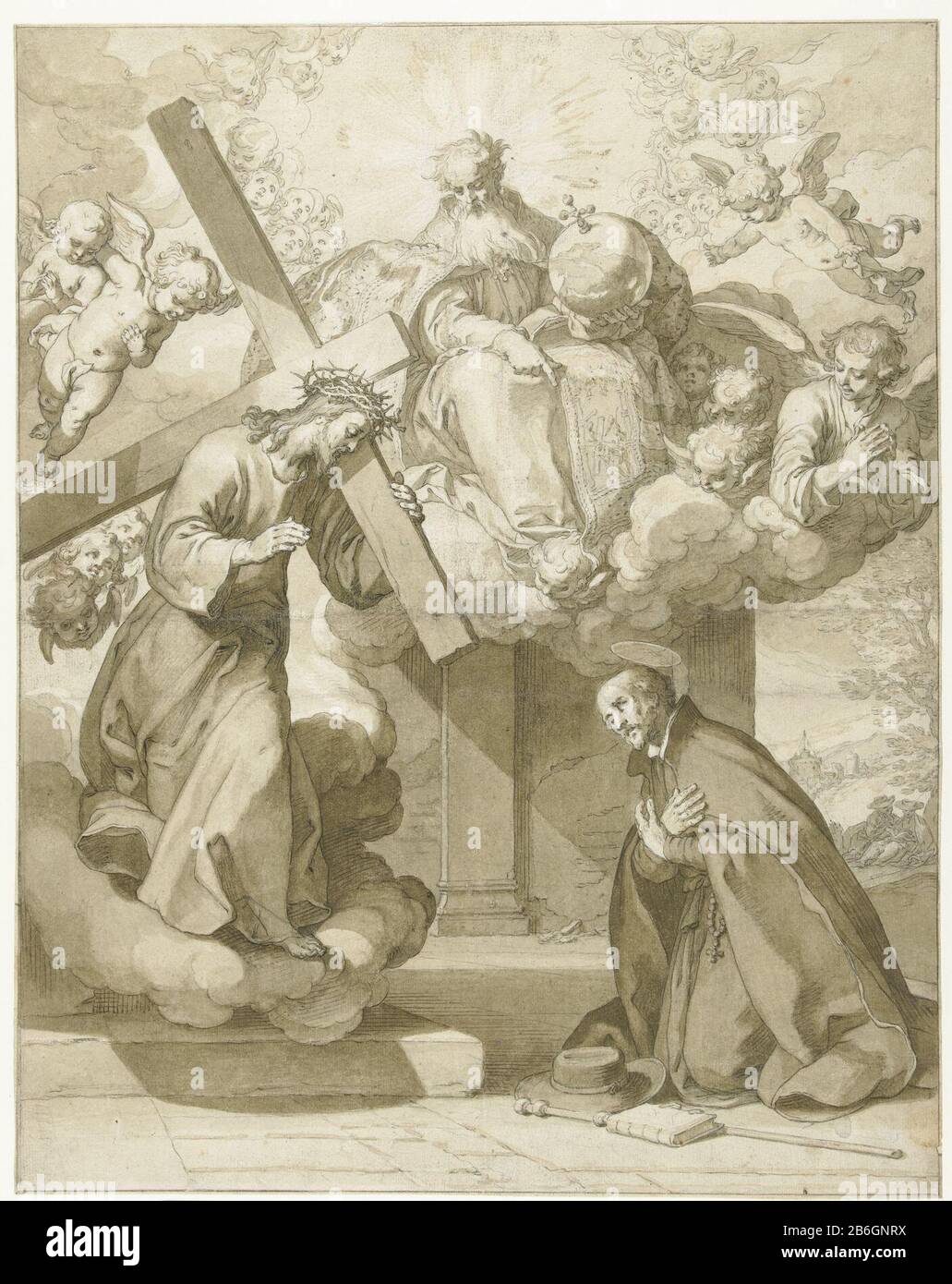 Christ with cross appears to Ignatius of Loyola The cross-bearing ...