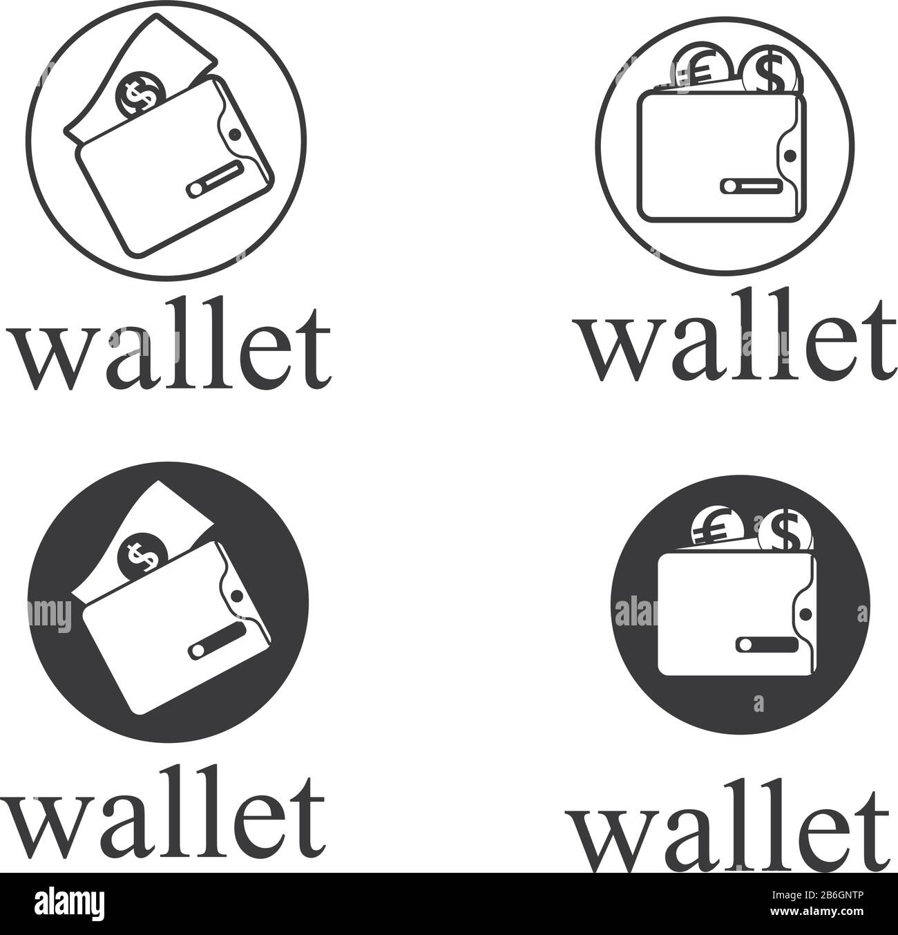 wallet logo icon vector template Stock Vector Image & Art - Alamy