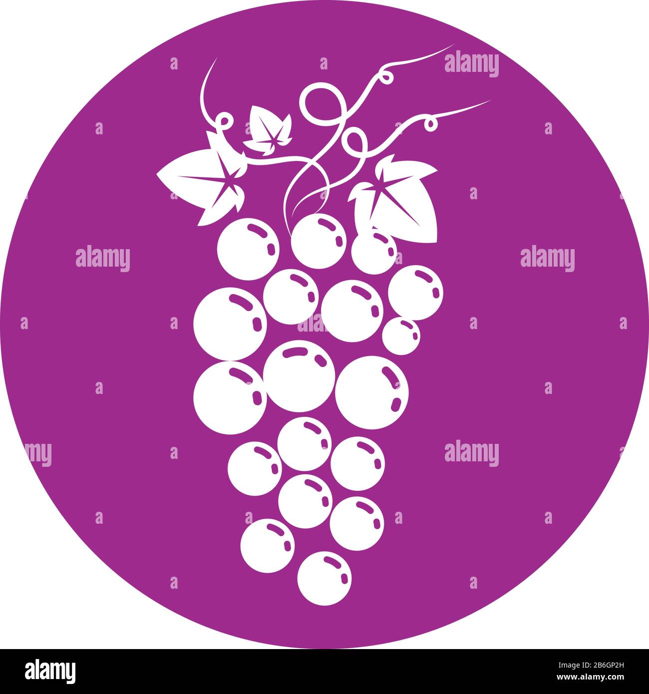 Grapes logo template vector icon illustration design Stock Vector Image ...