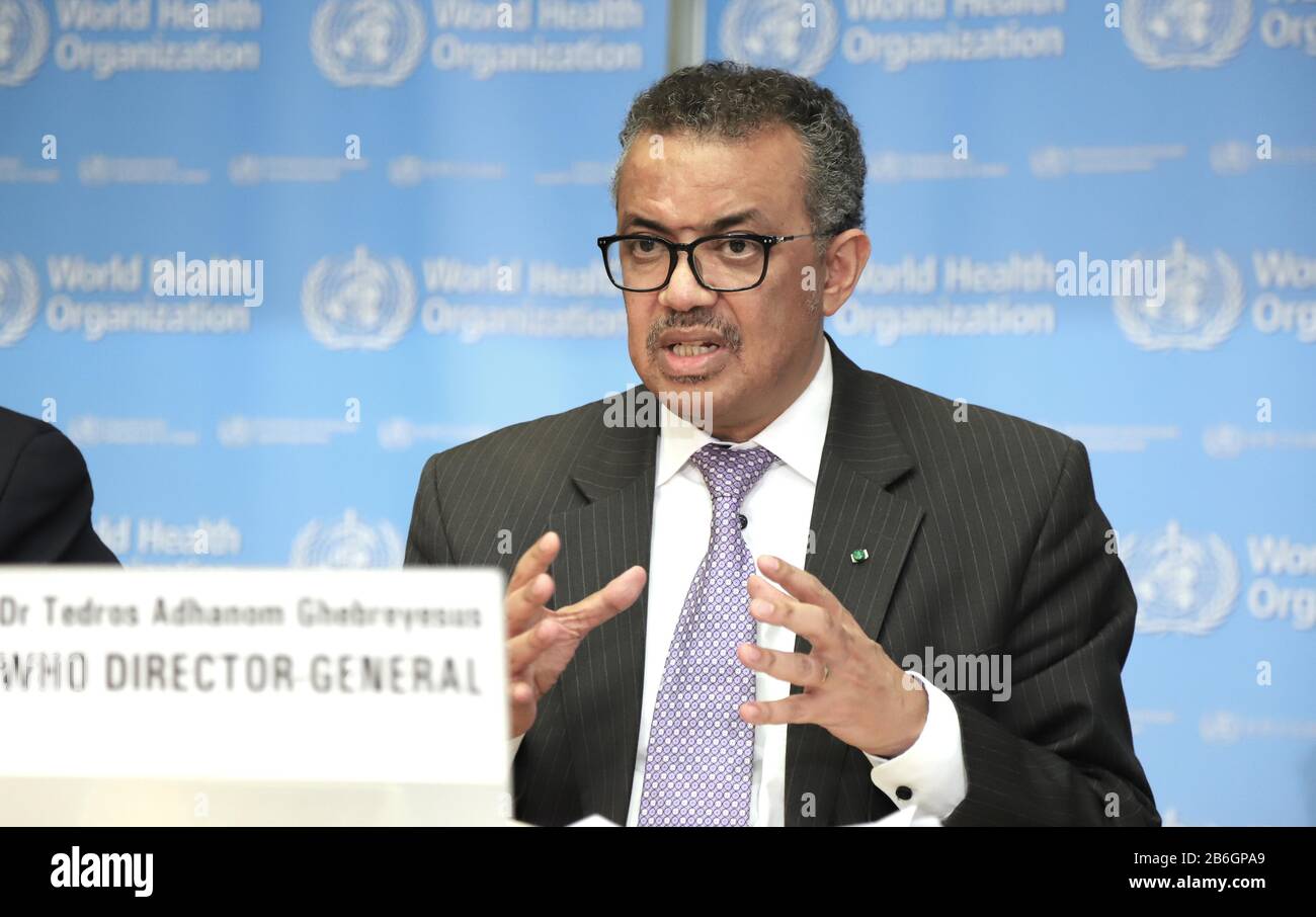 Beijing, Switzerland. 9th Mar, 2020. World Health Organization (WHO ...