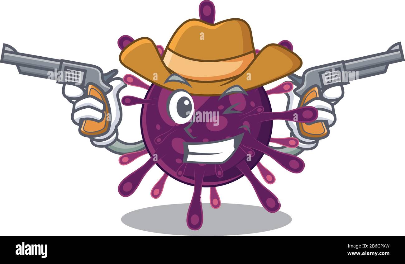 Funny coronavirus kidney failure as a cowboy cartoon character holding ...