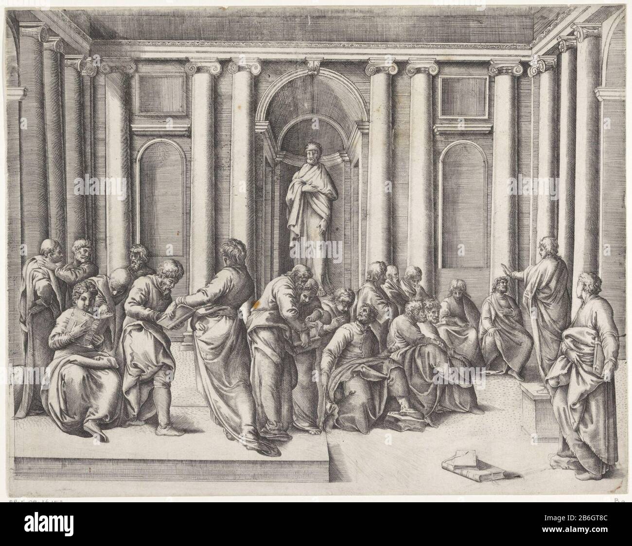 The dispute in the temple or jesus among the doctors hi-res stock ...