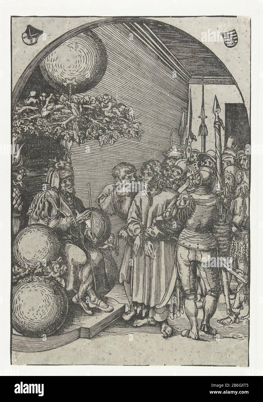 Christ before Herod passed Passion of Christ (serietitel) Christ is led by soldiers, dressed in ...