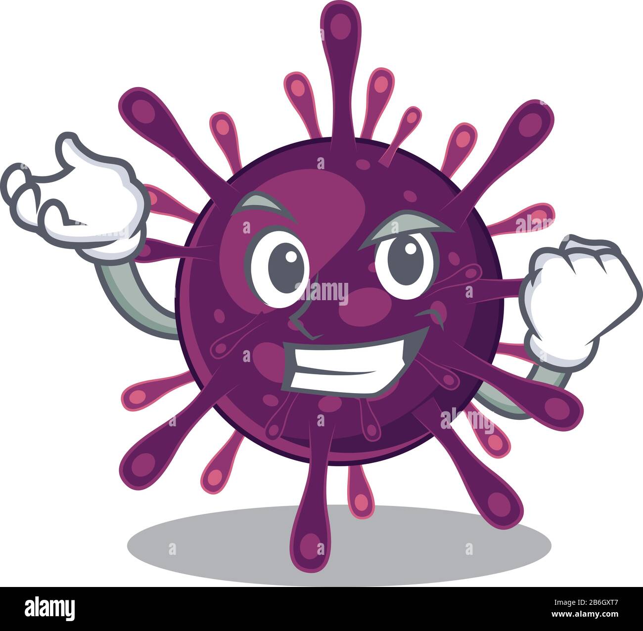 Coronavirus kidney failure cartoon character style with happy face ...