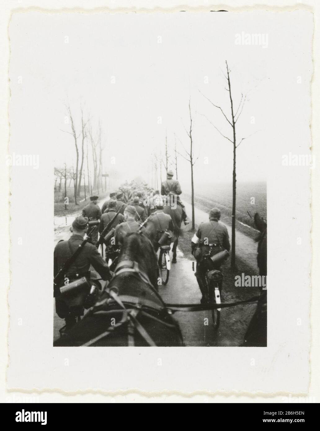 Column of German soldiers A column of German soldiers on exercise, seen ...