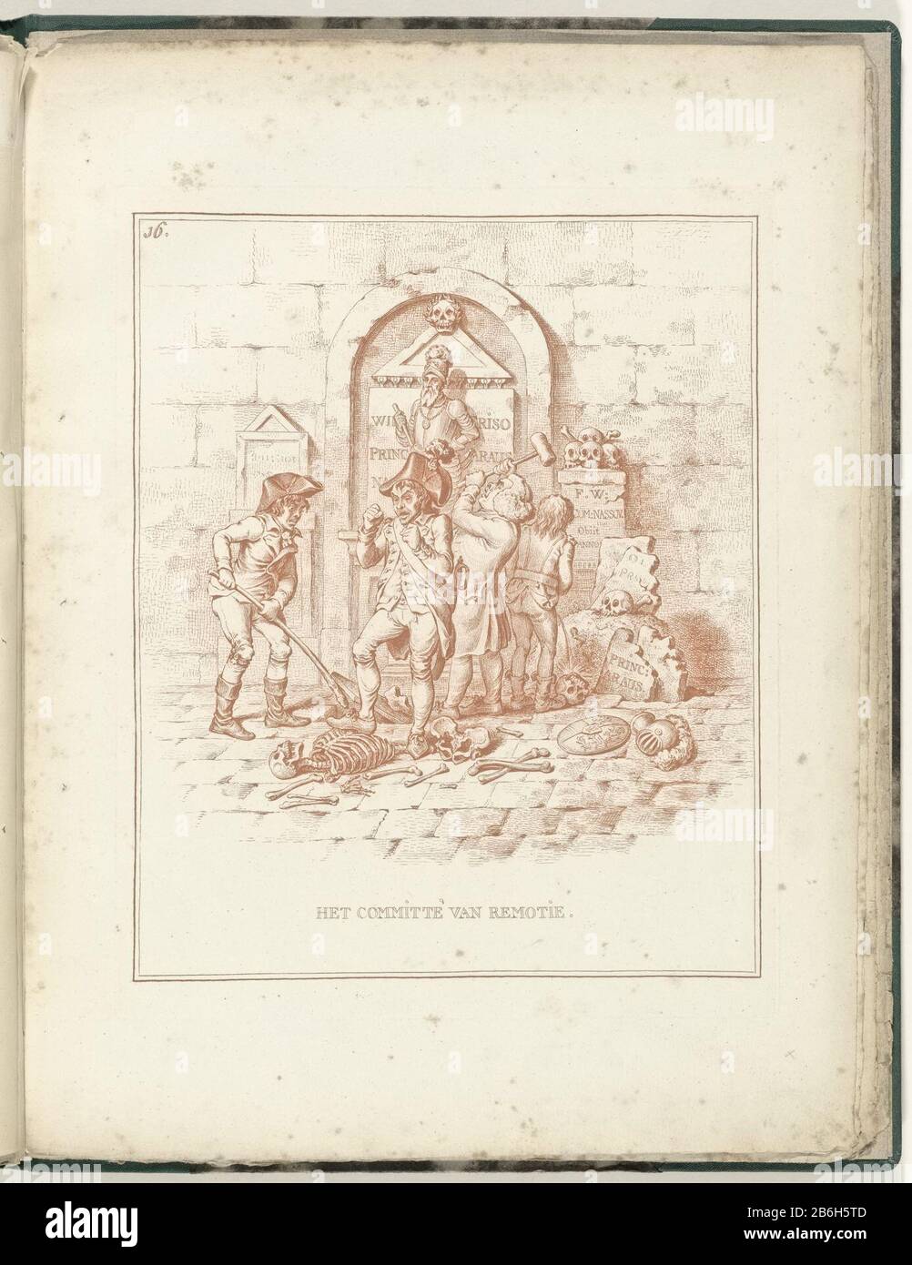 Cartoon on the (nonexistent) Committee Remotie, 1795. In a church ...
