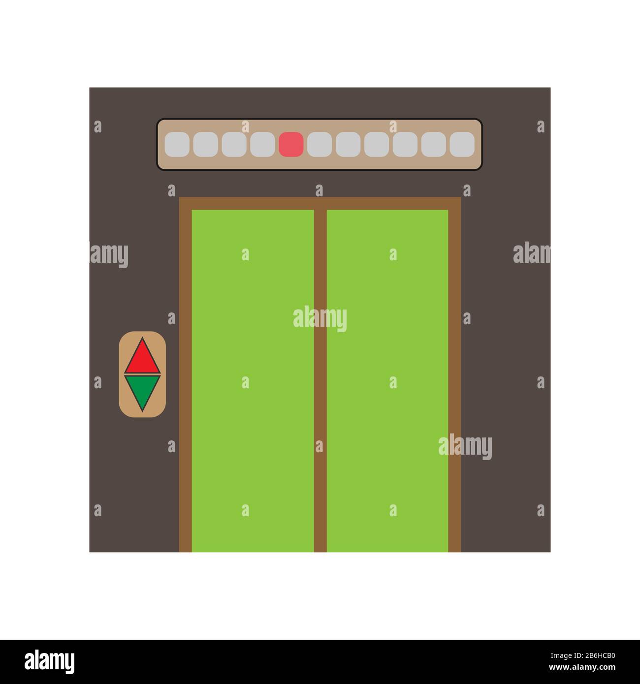 Colored Elevator icon. Simple flat design for websites and apps Stock ...