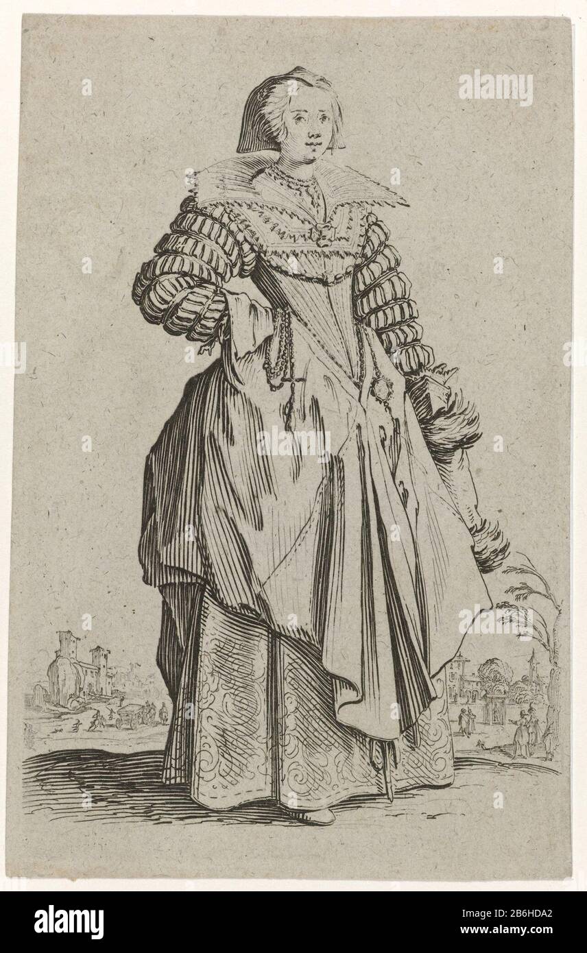 Lady with hat, rosary and sleeve, right La Noblesse de Lorraine (series ...