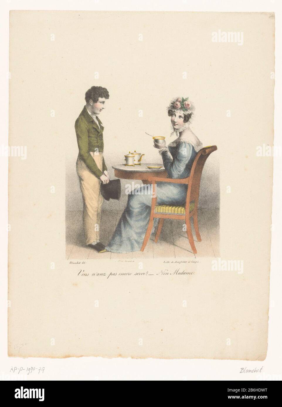 Lady asks a boy to serve tea Vous n'avez pas encore servi Non, Madame ...